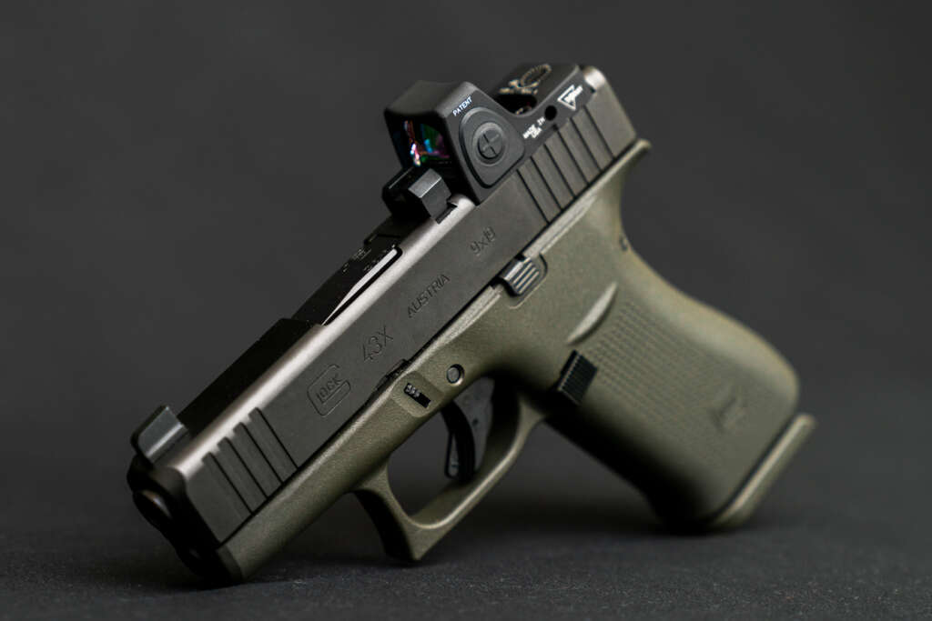 Glock 43X OD Gunmetal Frame w/ Trijicon RMR CC 3.25 MOA – NRC Industries