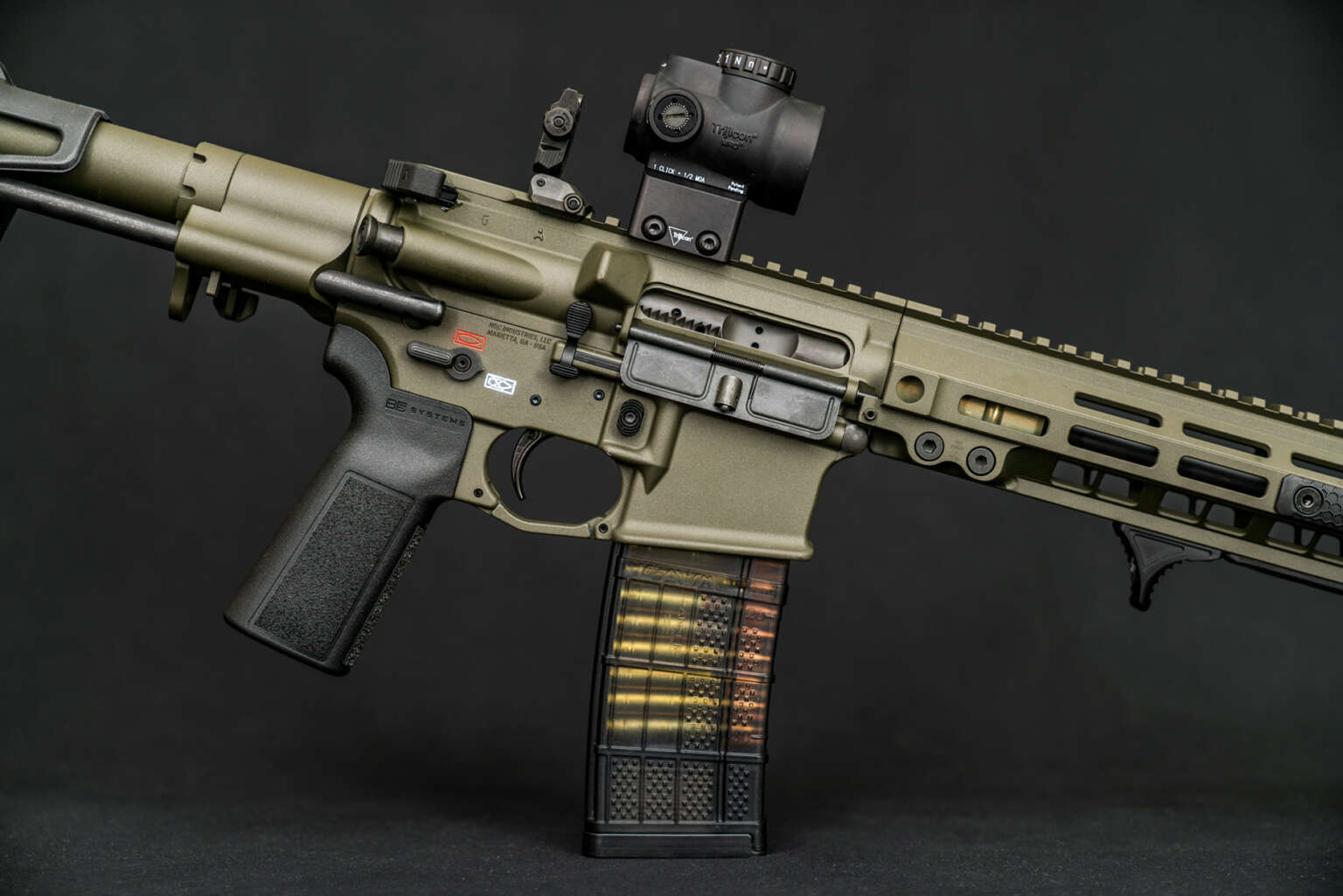 LMT MARS-L & Geissele – 5.56 NATO – OD Gunmetal – 11.5″ PDW Pistol ...