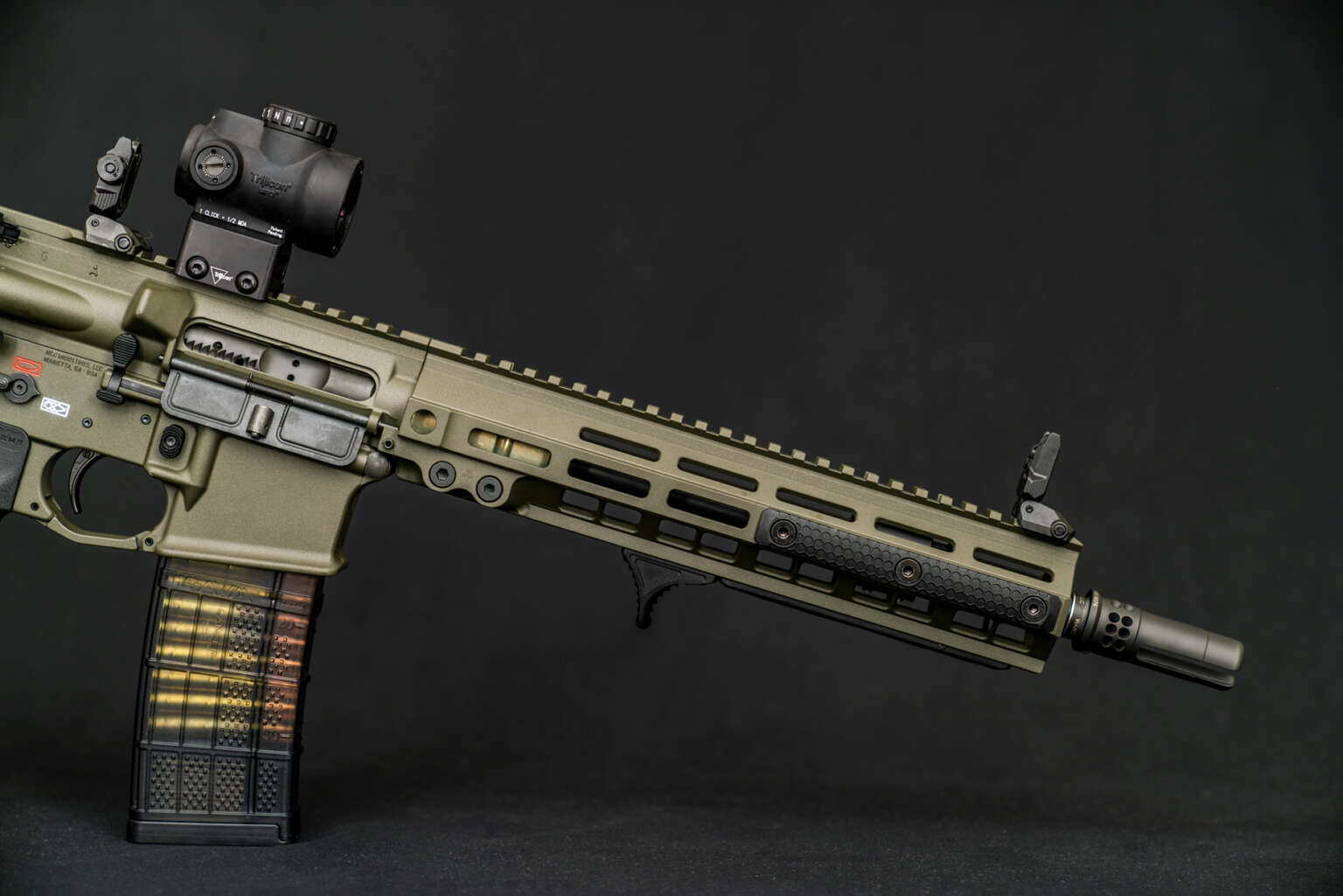 LMT MARS-L & Geissele – 5.56 NATO – OD Gunmetal – 11.5″ PDW Pistol ...