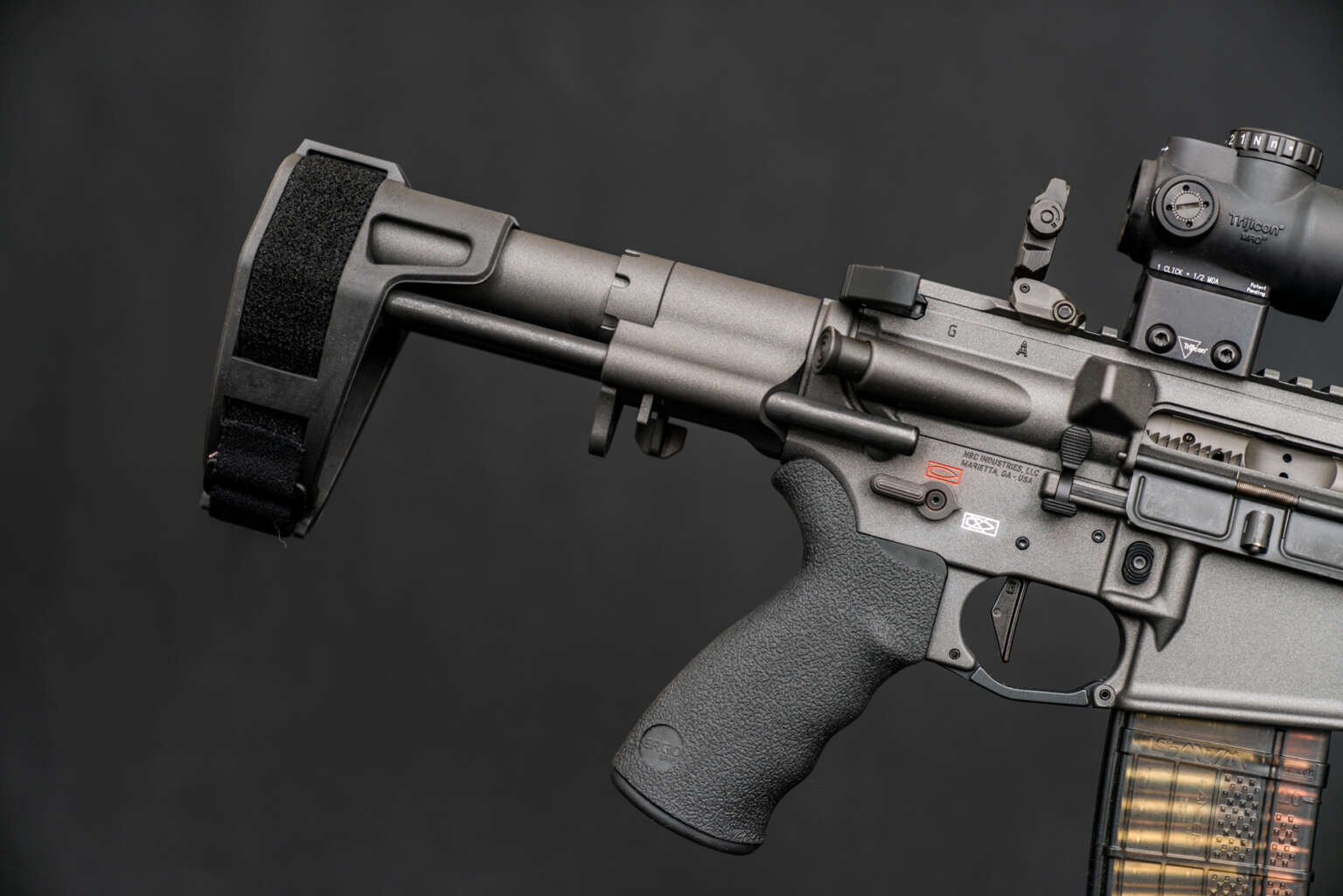 LMT MARS-L & Geissele – 5.56 NATO – Dark Tungsten – 10.3″ PDW Pistol ...