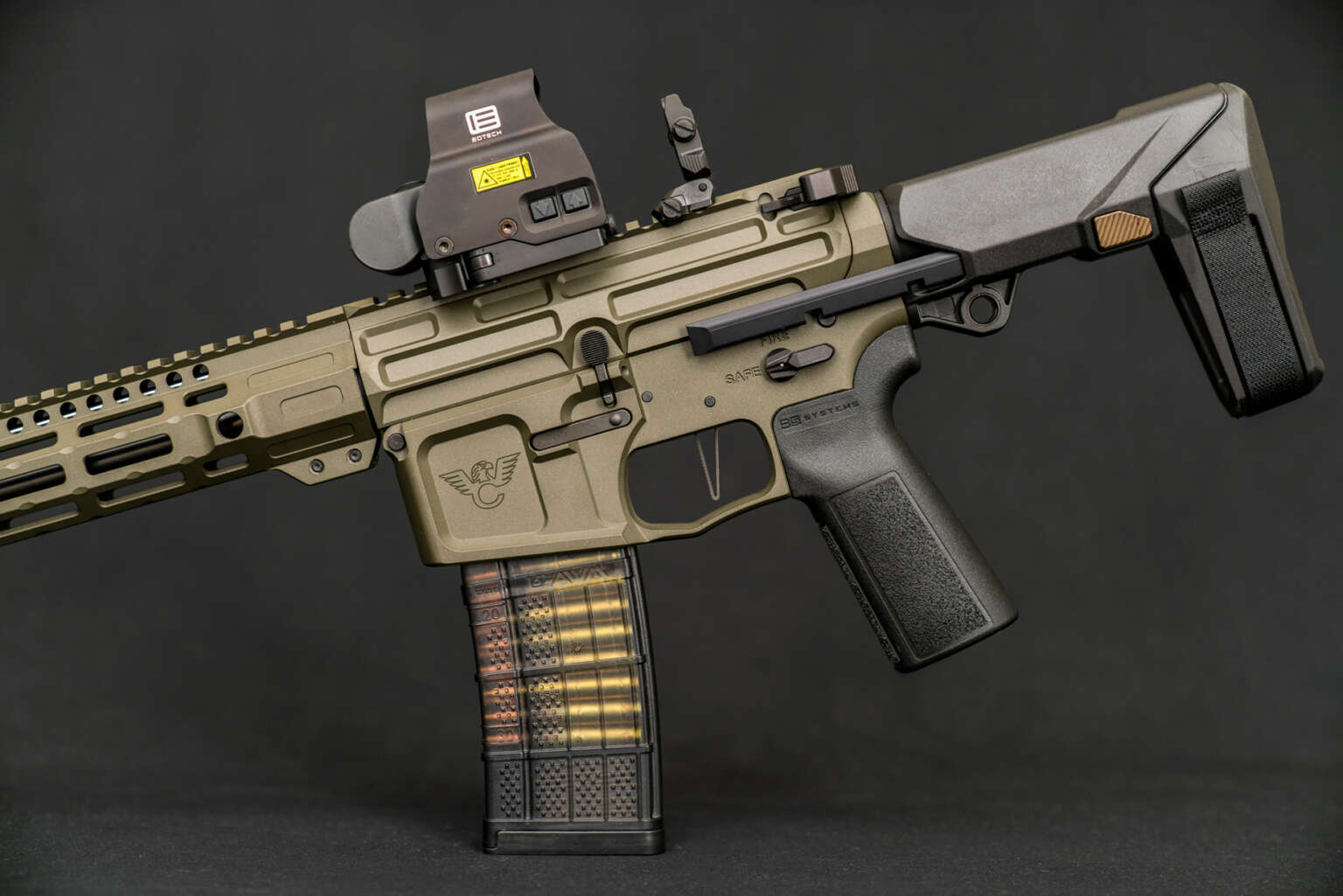 Wilson Combat – 5.56 NATO – OD Gunmetal Cerakote – 10.5″ HB PDW Pistol ...