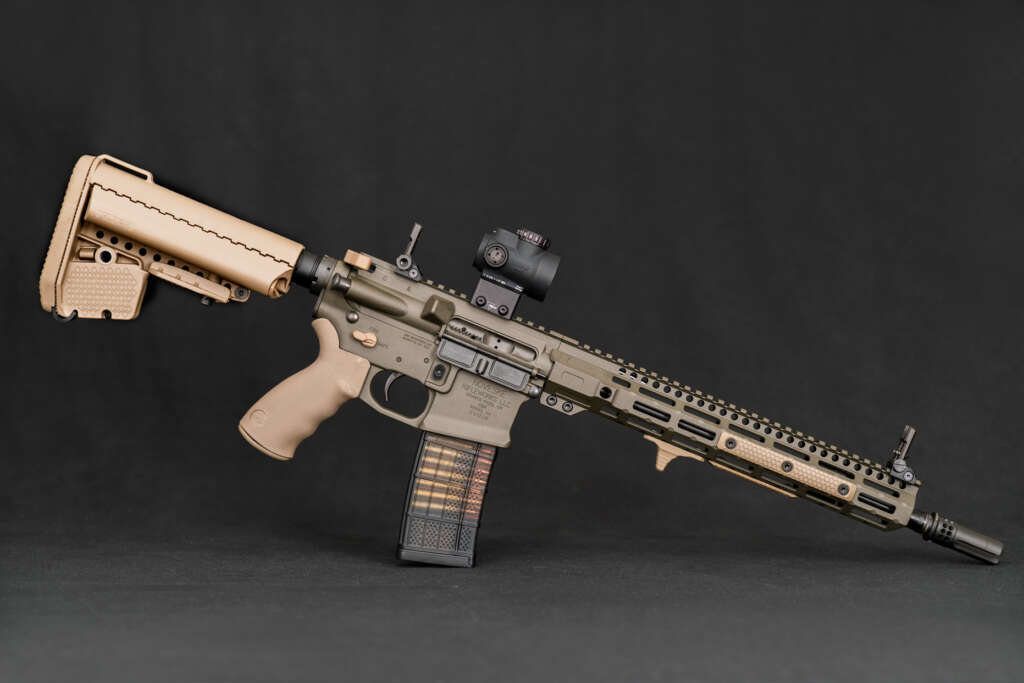 Noveske Gen 3 & Geissele – 5.56 NATO – OD Gunmetal & FDE – 13.9″ Pinned ...