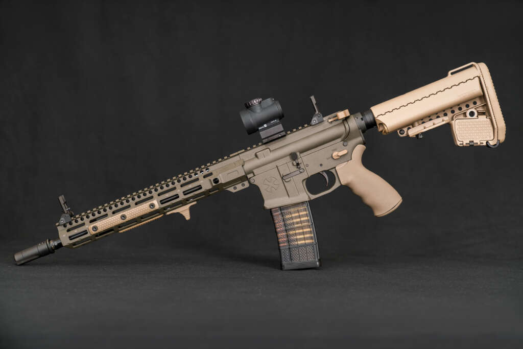 Noveske Gen 3 & Geissele – 5.56 NATO – OD Gunmetal & FDE – 13.9″ Pinned ...