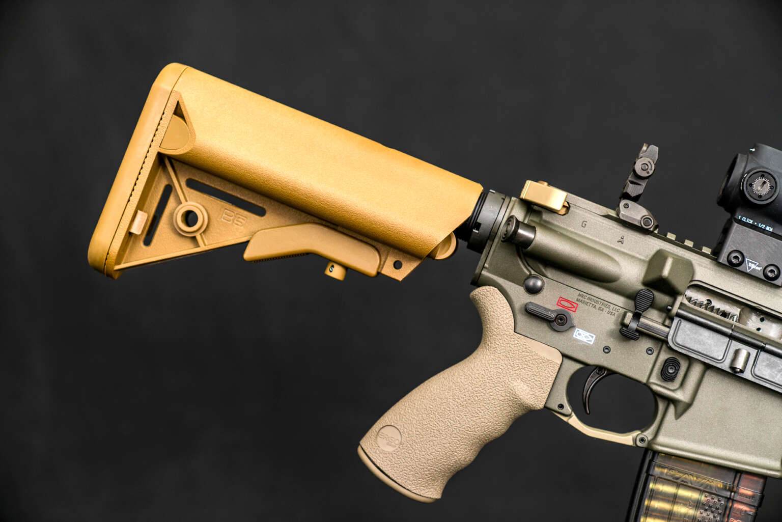 LMT MARS-L & Geissele – 5.56 NATO – OD Gunmetal & FDE – 14.5″ Pinned ...