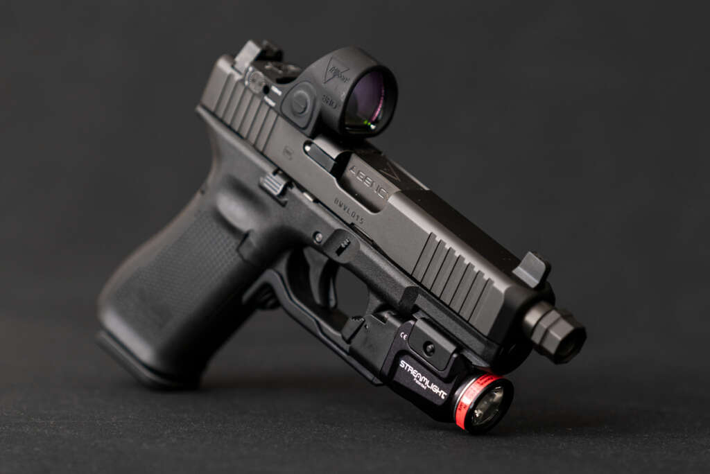 Glock 45 9MM Agency Threaded Barrel – Trijicon SRO 1 MOA Black ...
