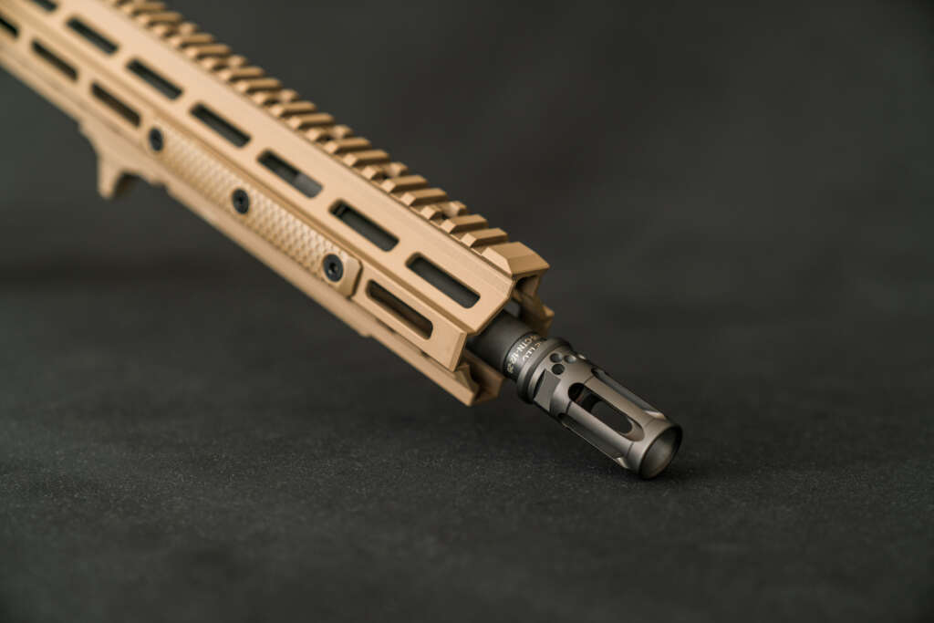 LMT MARS-L & Geissele MK8 – 5.56 NATO – Metallic Coyote – 14.5″ Pinned ...